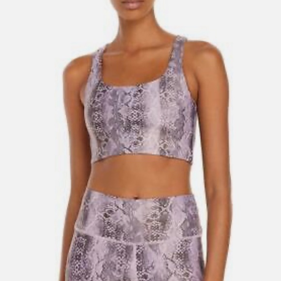 Aqua | Tops | Aqua Women Purple Metallic Snakeprint Racerback Sports ...